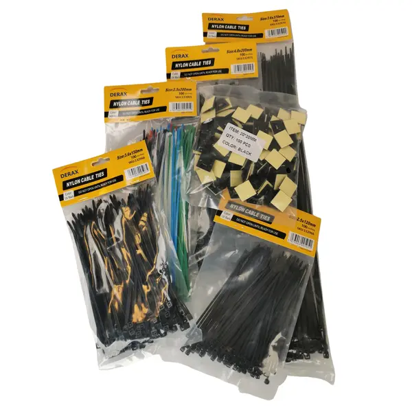 Sett med 500stk Strips fra 120 til 370mm og 100 fester for strips - JDD ...