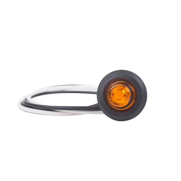 Rundt, oransje markeringslys 1 stk LED, 12 og 24V - JDD Utstyr AS